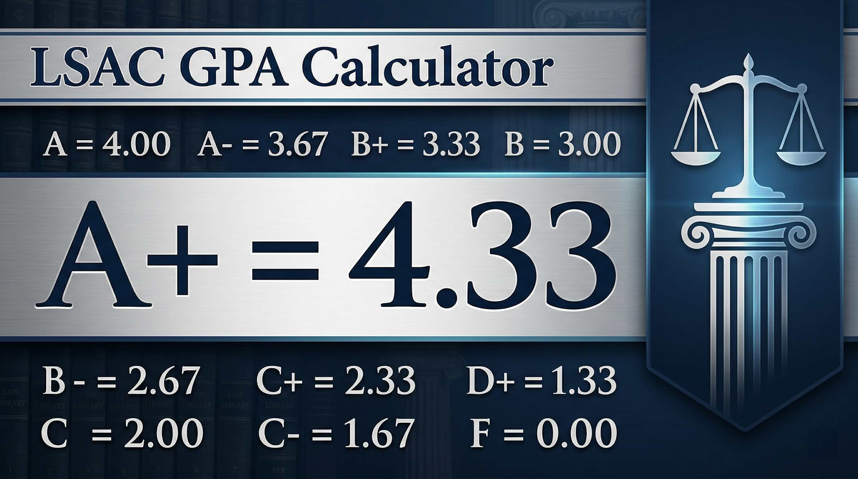 LSAC GPA Calculator: AI-Powered Law School Conversion 2026 | GPACalcs